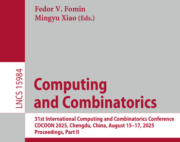 Combinatorics article published in LNCS | Eric Rivals' group